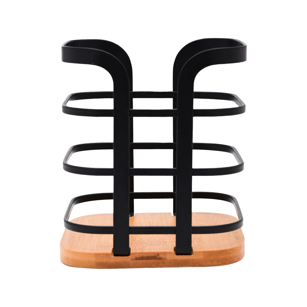 εstia Home Art ΘΗΚΗ ΓΙΑ ΚΟΥΤΑΛΕΣ Bamboo Essentials ΜΕΤΑΛΛΙΚΗ 12x12x14